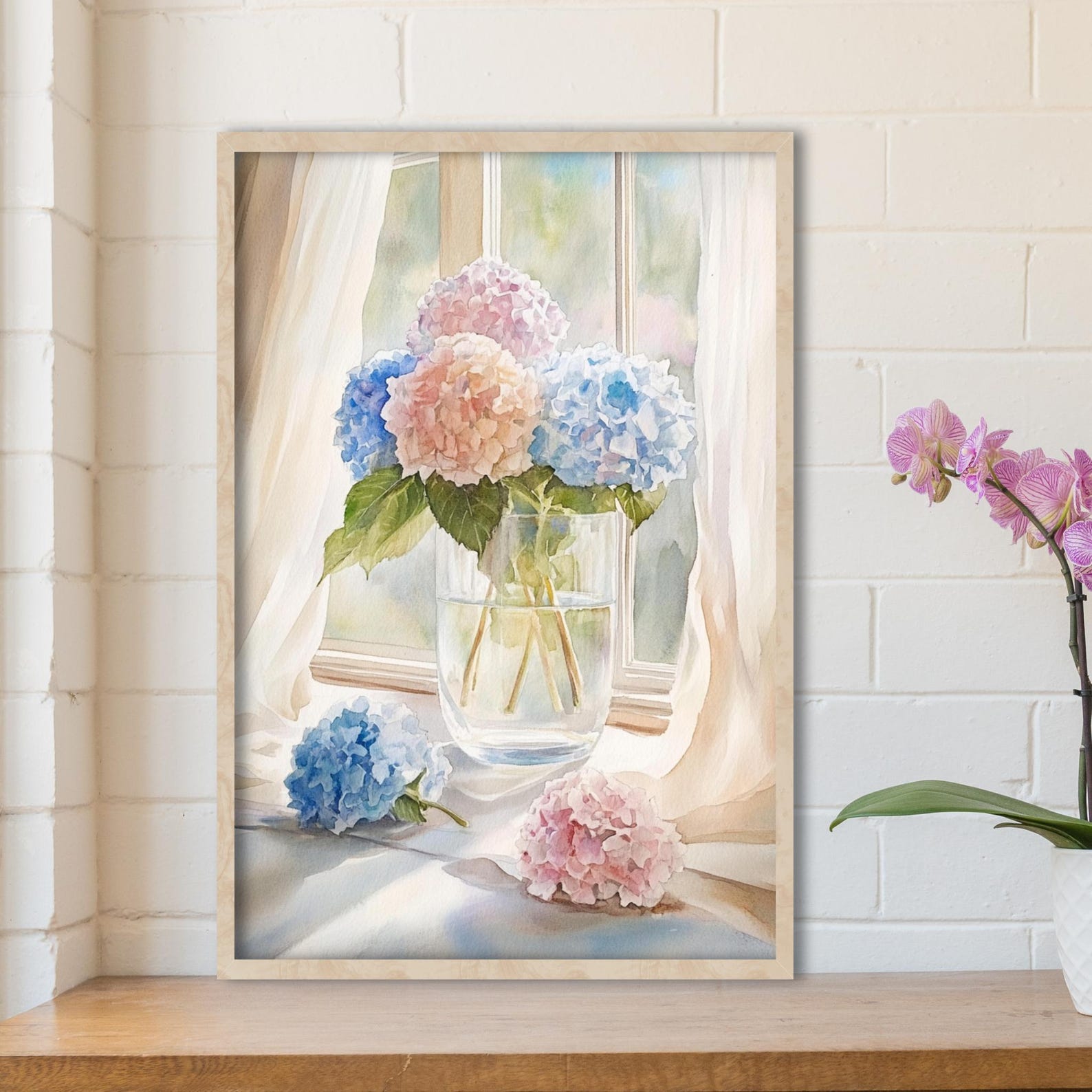 Hydrangeas Print, Bright Room Decor, Watercolor Floral Art, Farmhouse ...