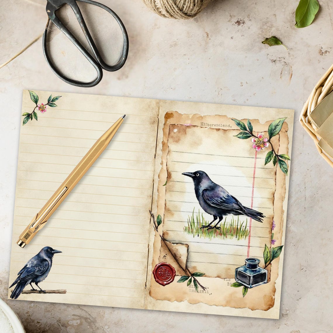 Vintage Bird Junk Journal Pages, Digital Download, Antique Ephemera ...