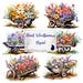 Rustic Wheelbarrow Flower Clipart, Transparent PNG, Cottagecore Art ...