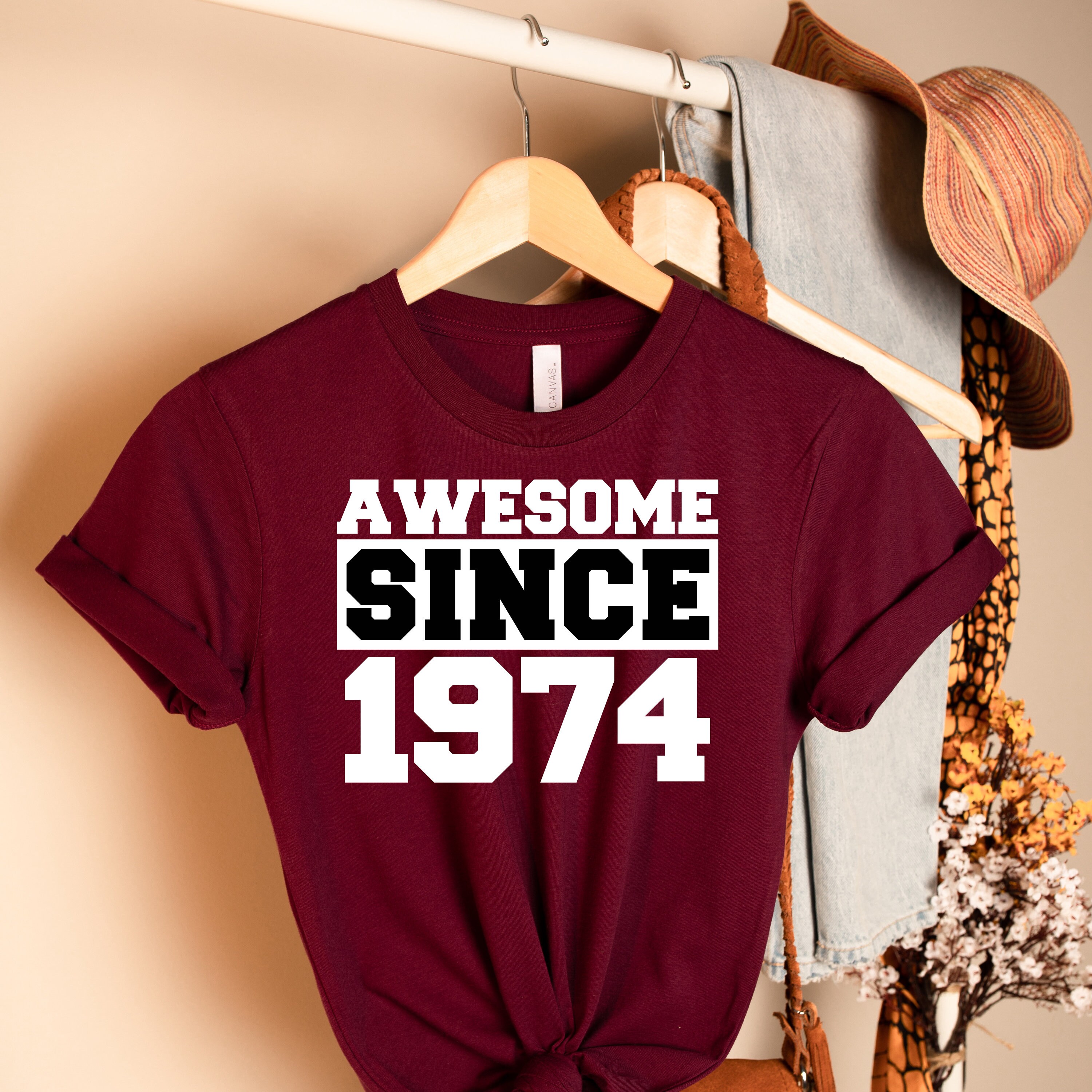 Vintage 1974 Shirt, 50th Birthday Gift, 50th Birthday Shirt, 1974 ...