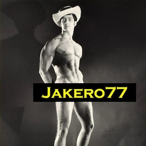 MATURE: Bruce Bellas of LA Vintage Drew Burton Nude in Cowboy Hat Homoerotic 1960s Gay Interest ...