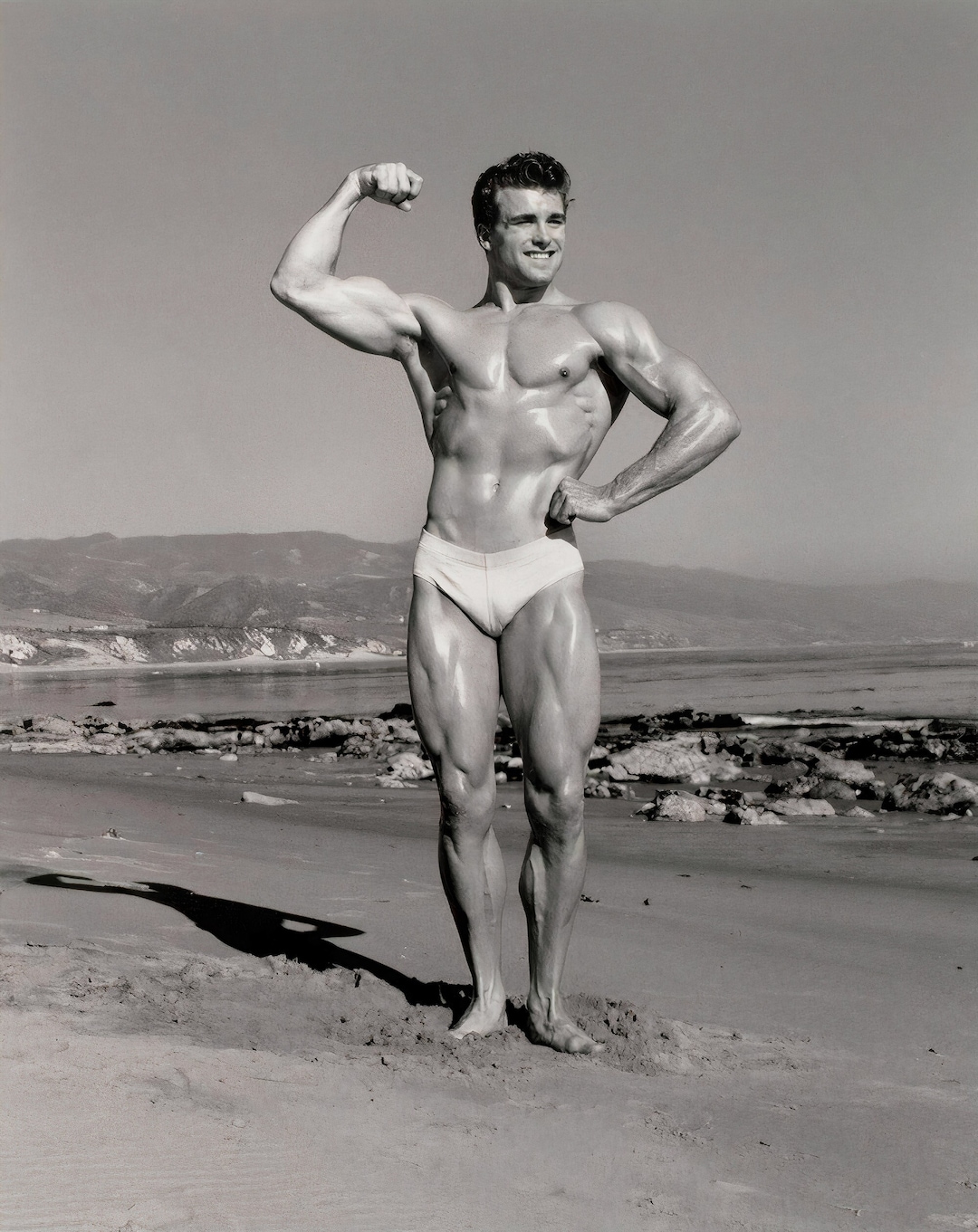 Bruce Bellas of LA - Vintage Physique Male Ed Fury Muscle 1960s Bodybuilding Beach Pose - 17" X ...