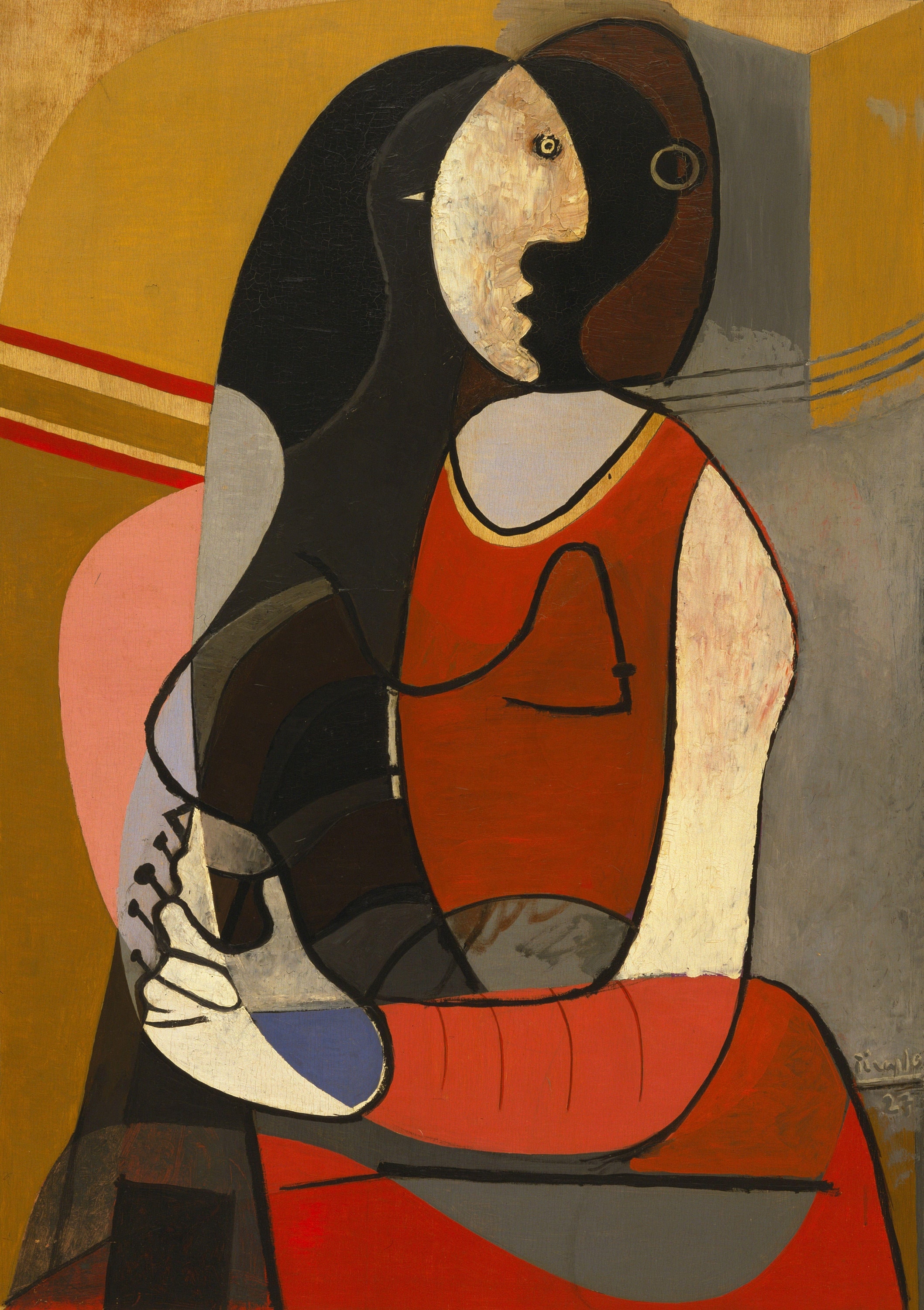 Pablo Picasso - Seated Woman (1927) Cubist Cubism - 17" X 22" Fine Art ...