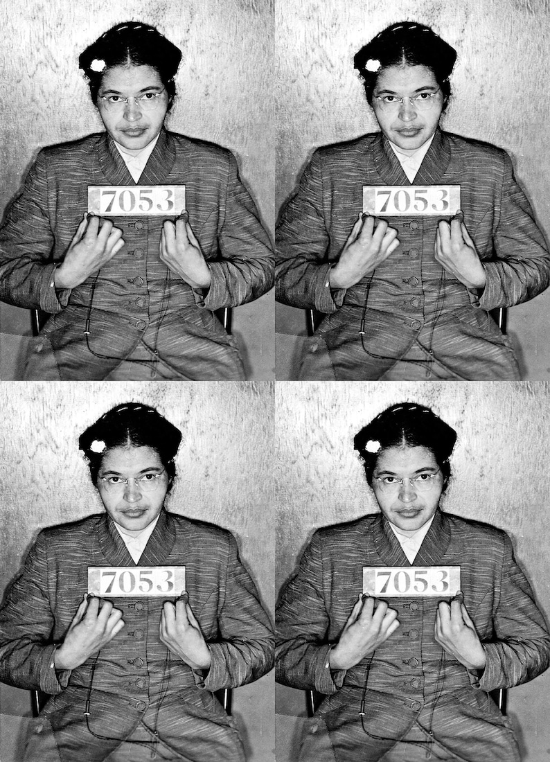 Rosa Parks Mugshot Civil Rights 1956 Joe Rogan Podcast 17 X 22 Fine Art ...