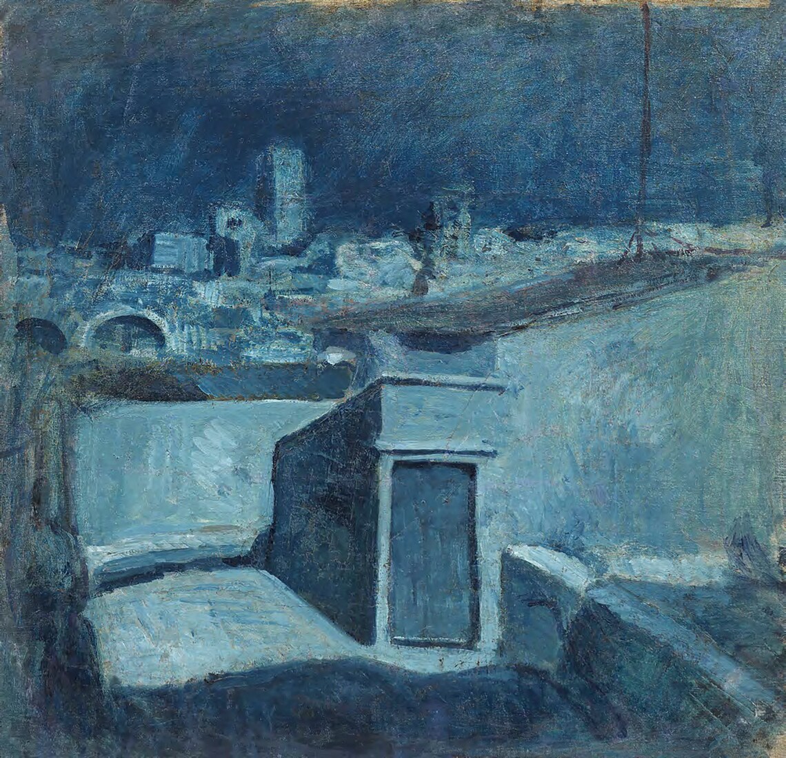 Pablo Picasso - the Roofs of Barcelona in Moonlight (1903) - 17" X 22 ...