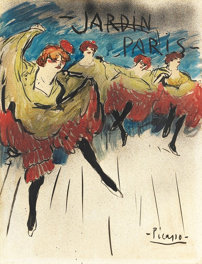 Pablo Picasso - Jardin De Paris. Design for a Poster, Garden of Paris ...