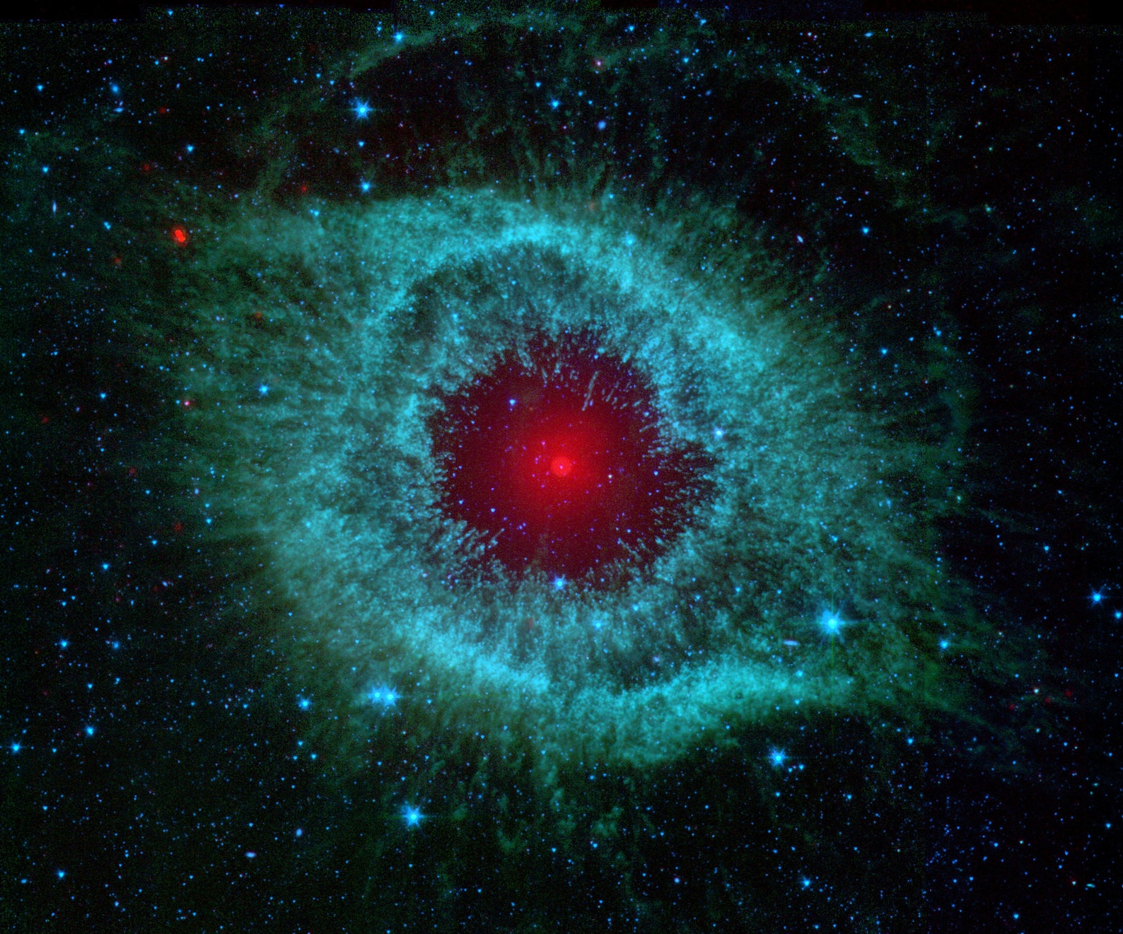 Helix Nebula Planetary Fog Red Star Space Eye Astronomy - 17" X 22 ...