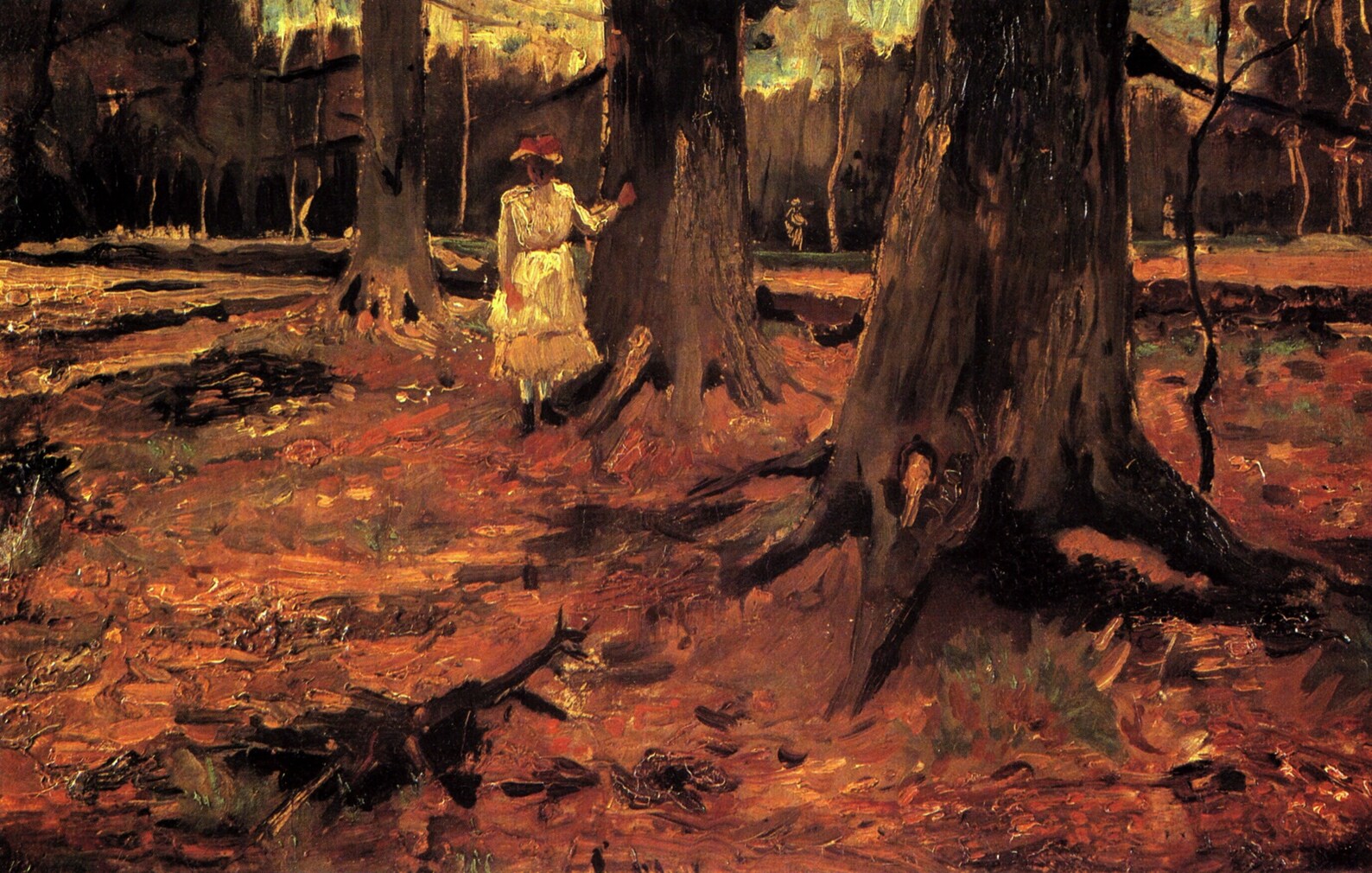 Vincent Van Gogh - Girl in White in the Woods (1882) - 17" X 22" Fine ...