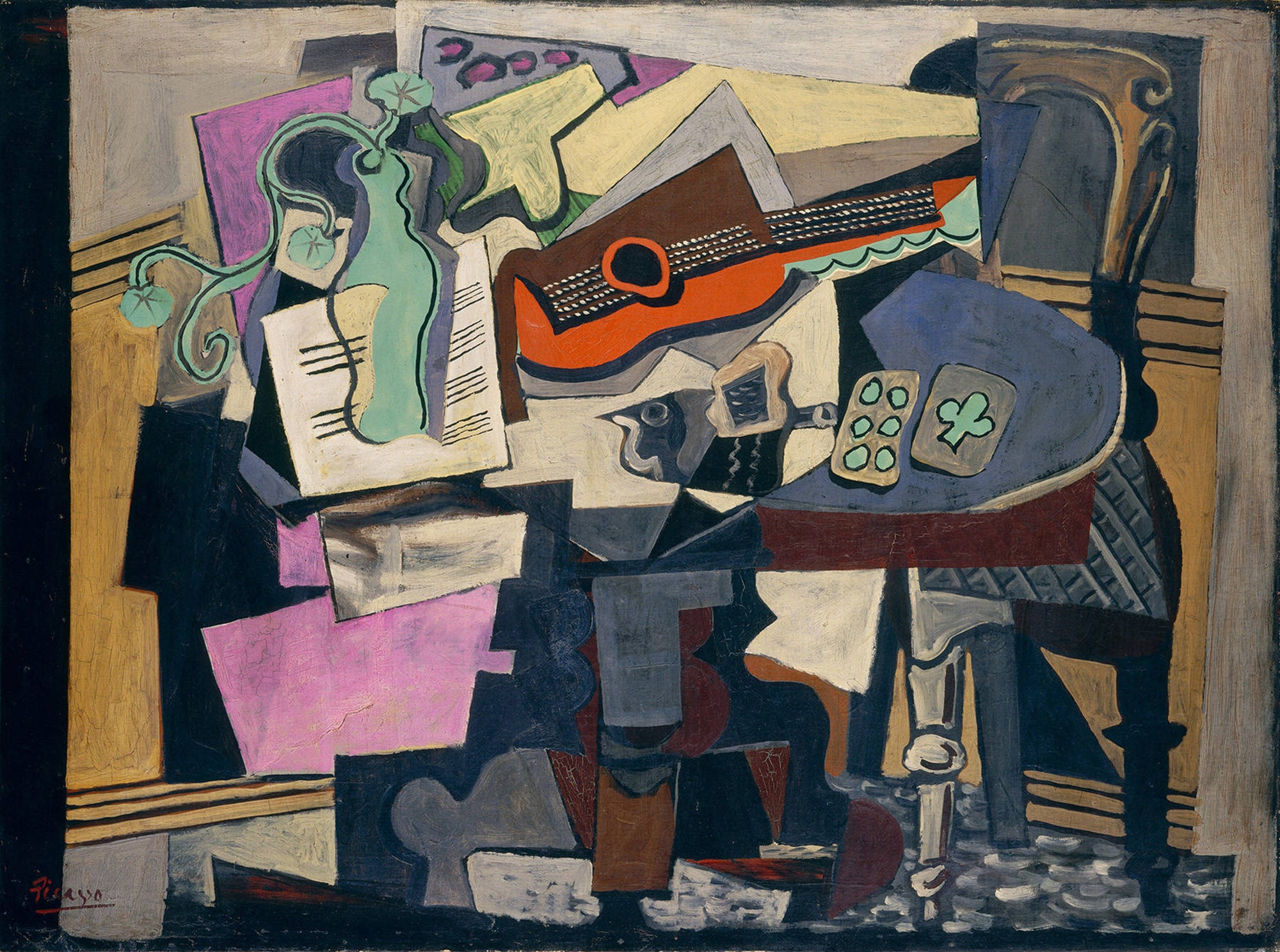 Pablo Picasso - Still Life (1918) Guitar Cubist - 17" X 22" Fine Art ...