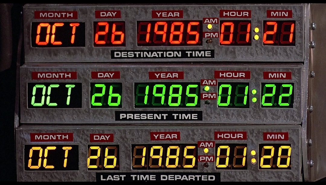 Back to the Future Delorean Time Machine Dashboard 1985 Marty Mcfly ...