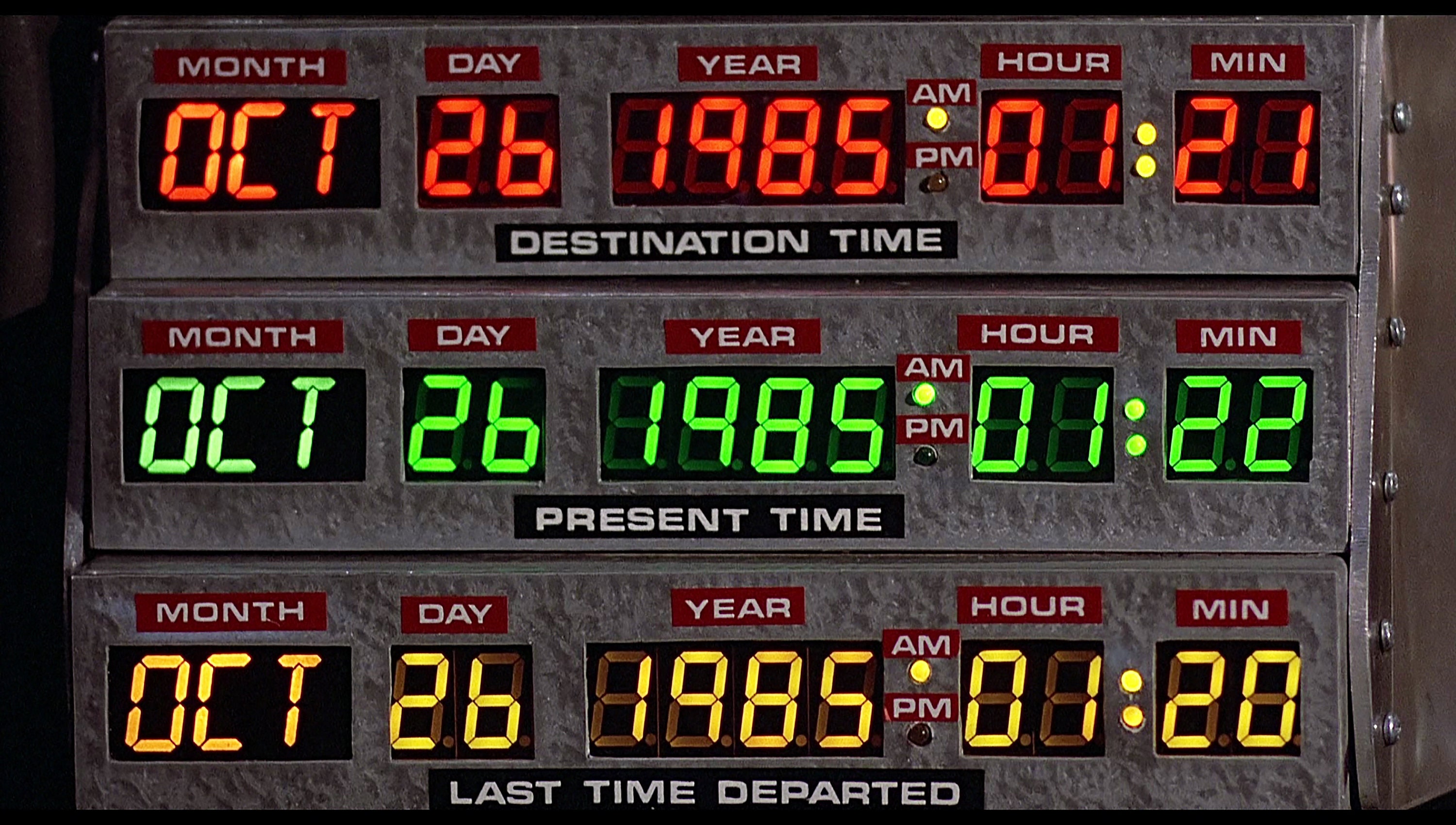 Back to the Future Delorean Time Machine Dashboard 1985 Marty Mcfly 17 ...