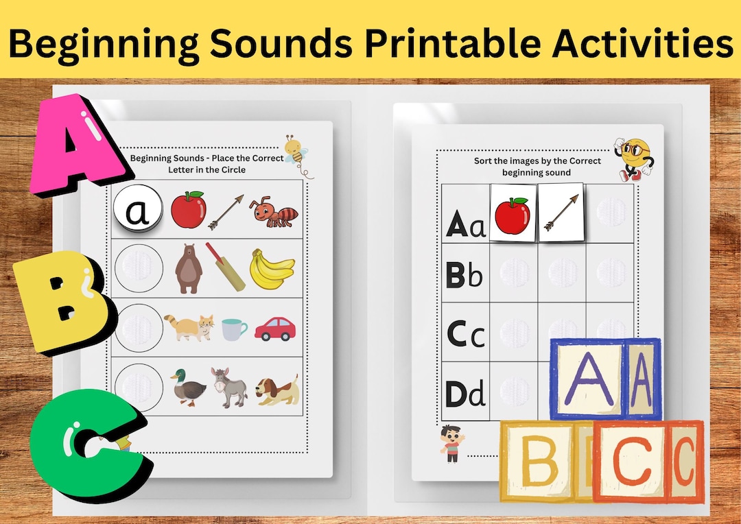 Beginning Sounds Printable Activities Phonics Worksheets Are Perfect ...