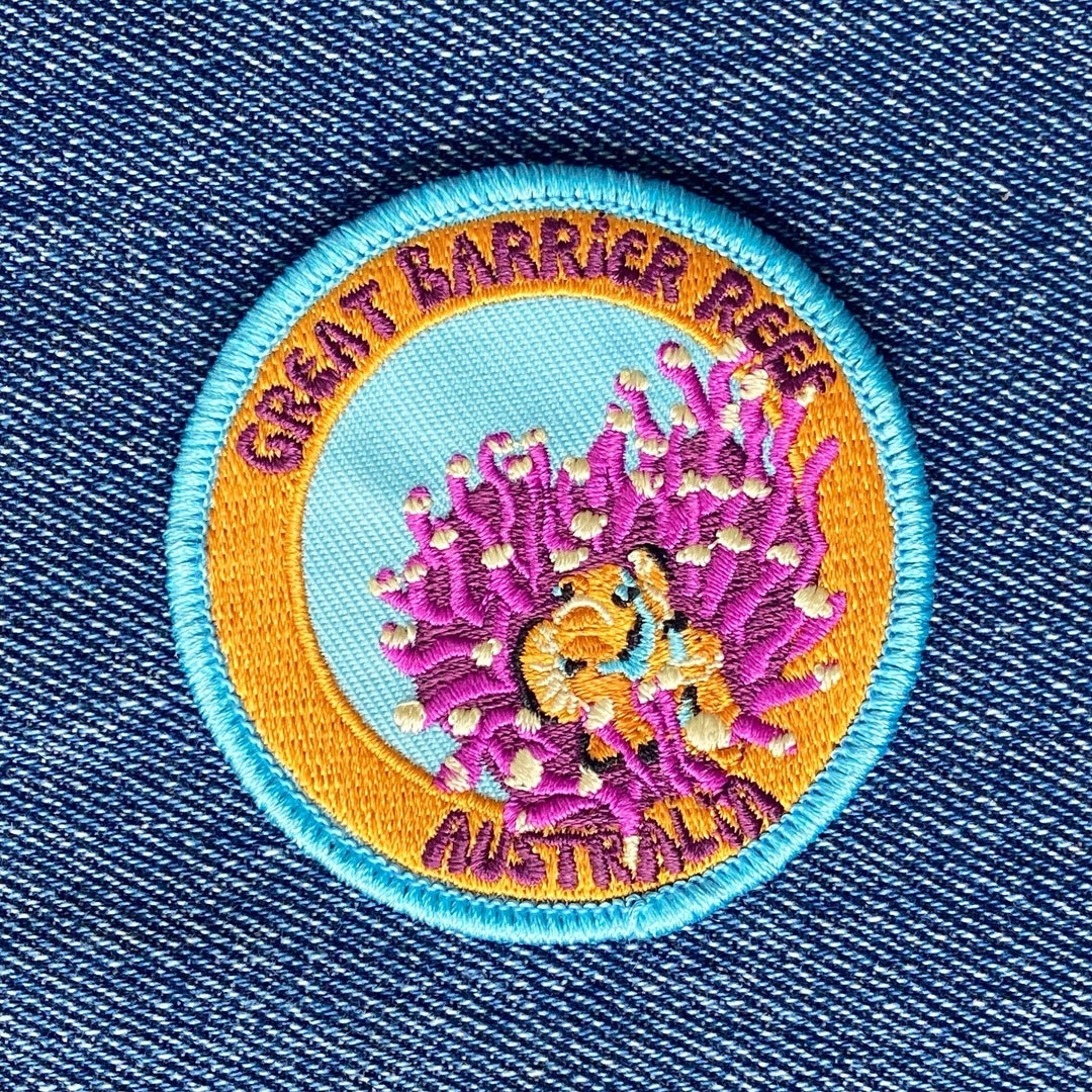 Great Barrier Reef Clownfish Patch - Colorful Embroidered Souvenir for Divers and Ocean Lovers ...