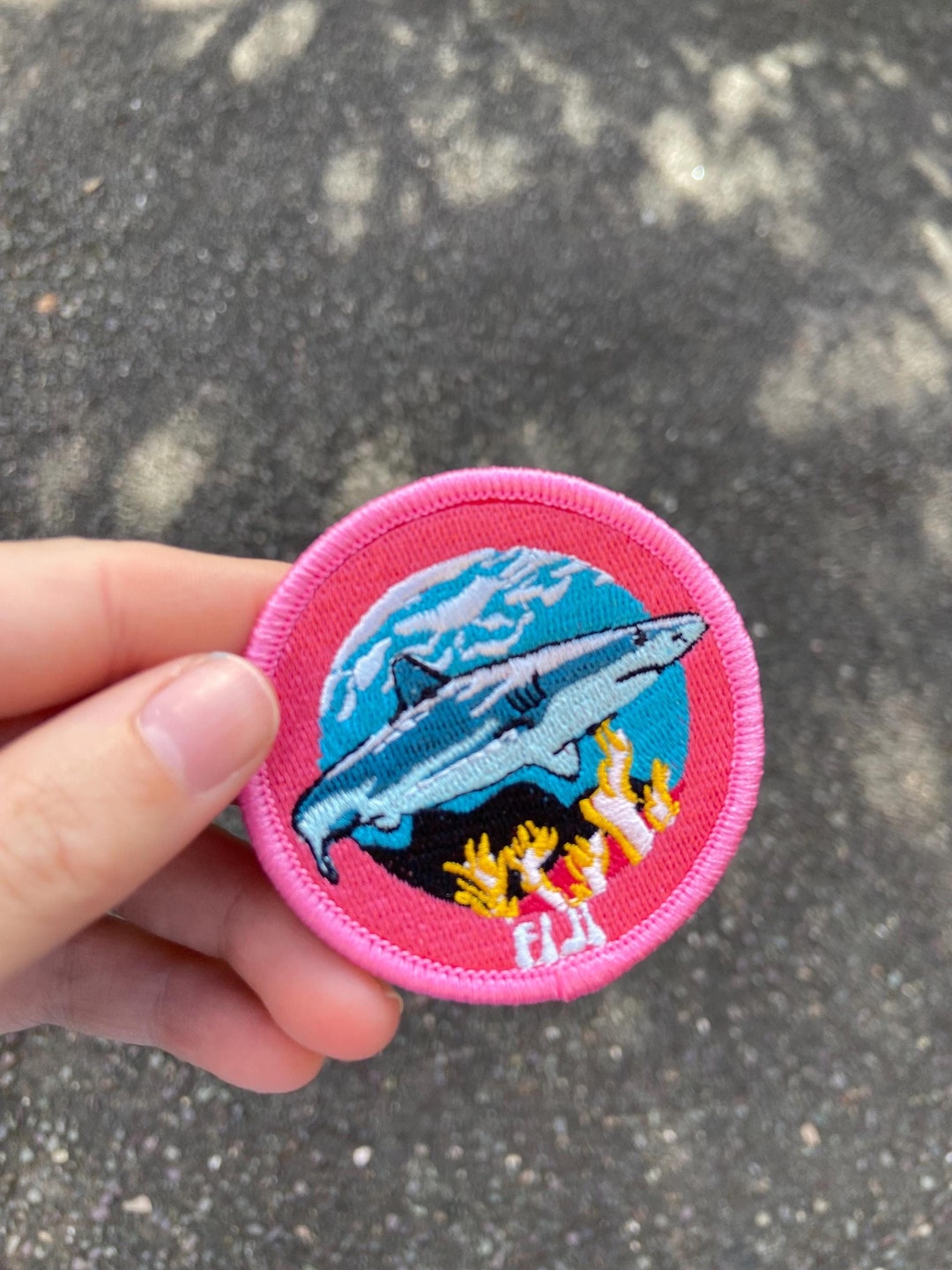 Fiji Scuba Diving Patch - Colorful Shark Design, Iron-on Collectible ...