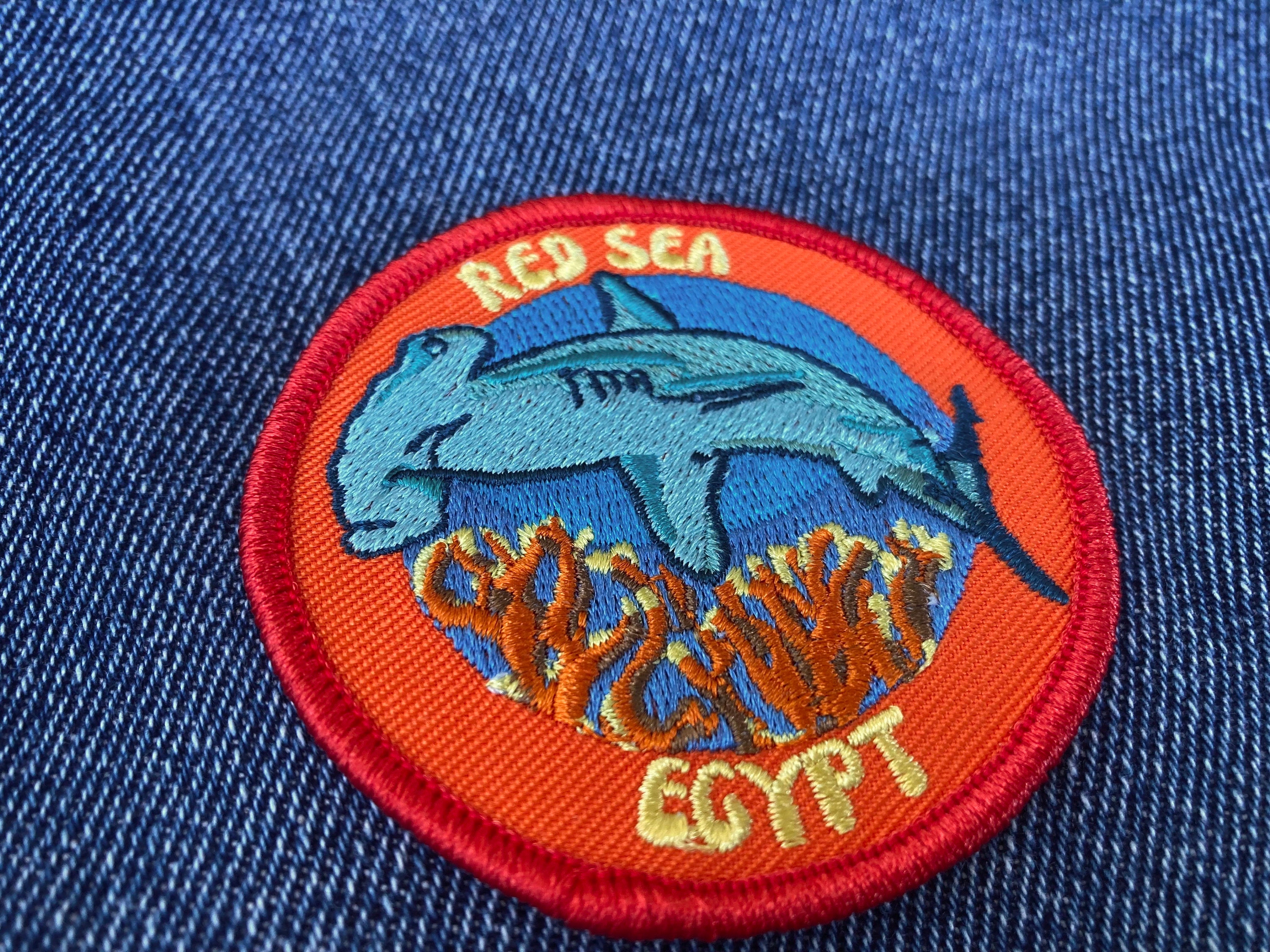 Red Sea Egypt Scuba Diving Patch Colorful Hammerhead Shark - Etsy
