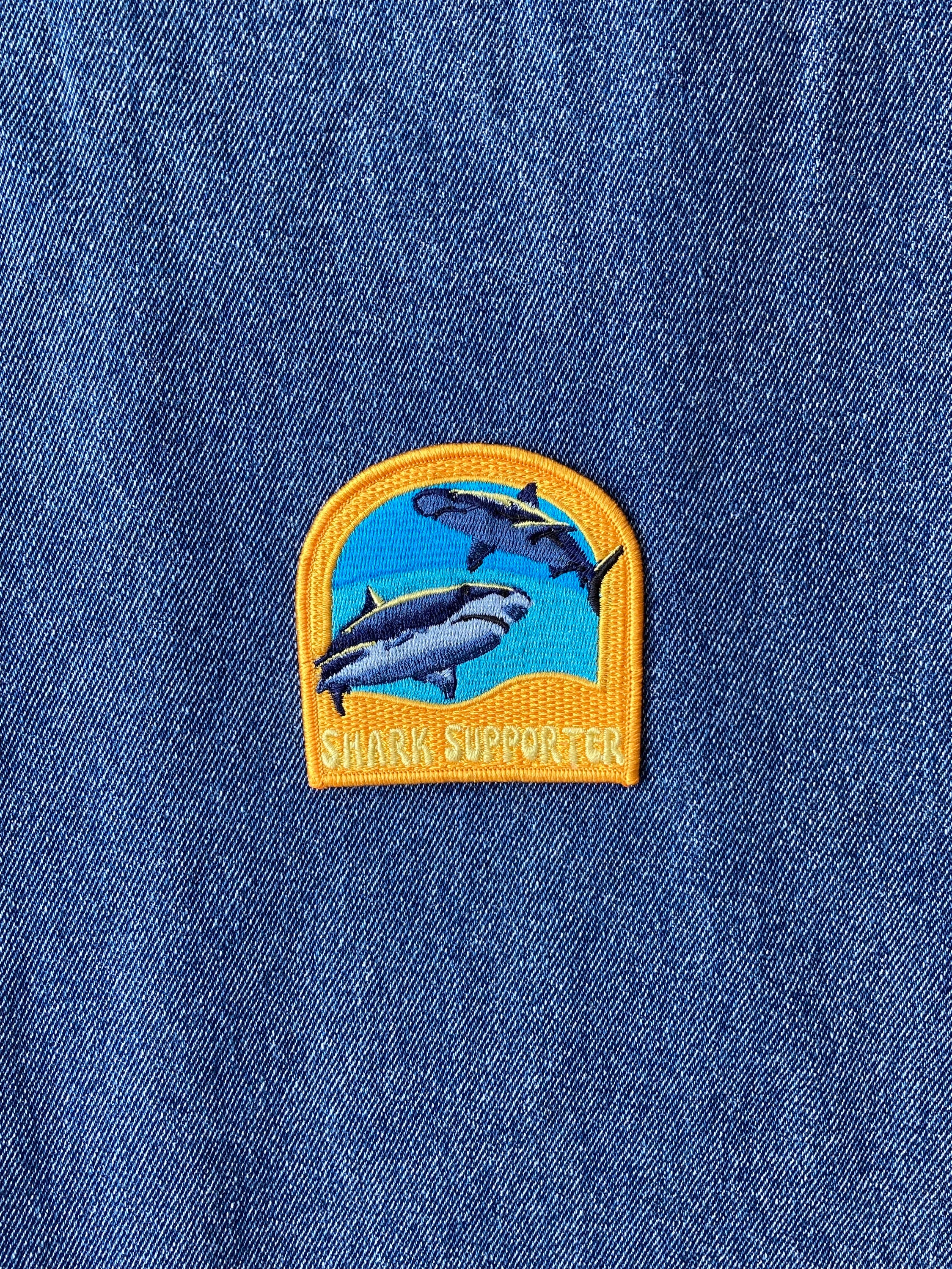 Shark Supporter Patch - Embroidered Travel Collectible for Shark ...