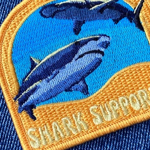Shark Supporter Patch - Embroidered Travel Collectible for Shark ...