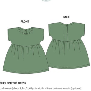 PDF Sewing Pattern for Tunic Dress Jacky. Summer Dress With Short ...