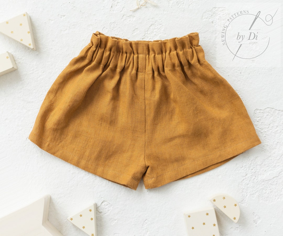 Sewing Pattern for Girls Ruffled Waist Shorts. Simple but Fancy Shorts ...