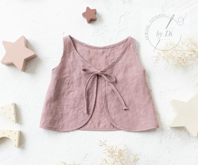 Tie Back Top Pattern. Open Back Crop Top GAJA. Simple but Original Top ...