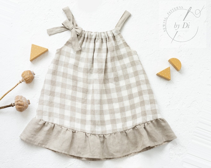 Anna Dress PDF Sewing Pattern With Guide. Sizes From 1 Month to 5 Years ...