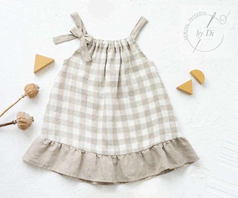 Anna Dress PDF Sewing Pattern With Guide. Sizes From 1 Month - Etsy