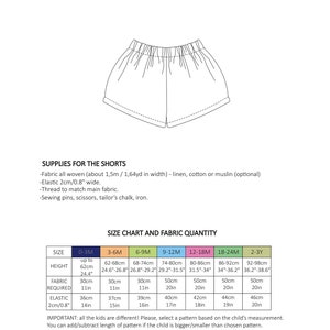 Sewing Pattern of Shorts for Kids. Simple to Make Baby Shorts. Mini ...
