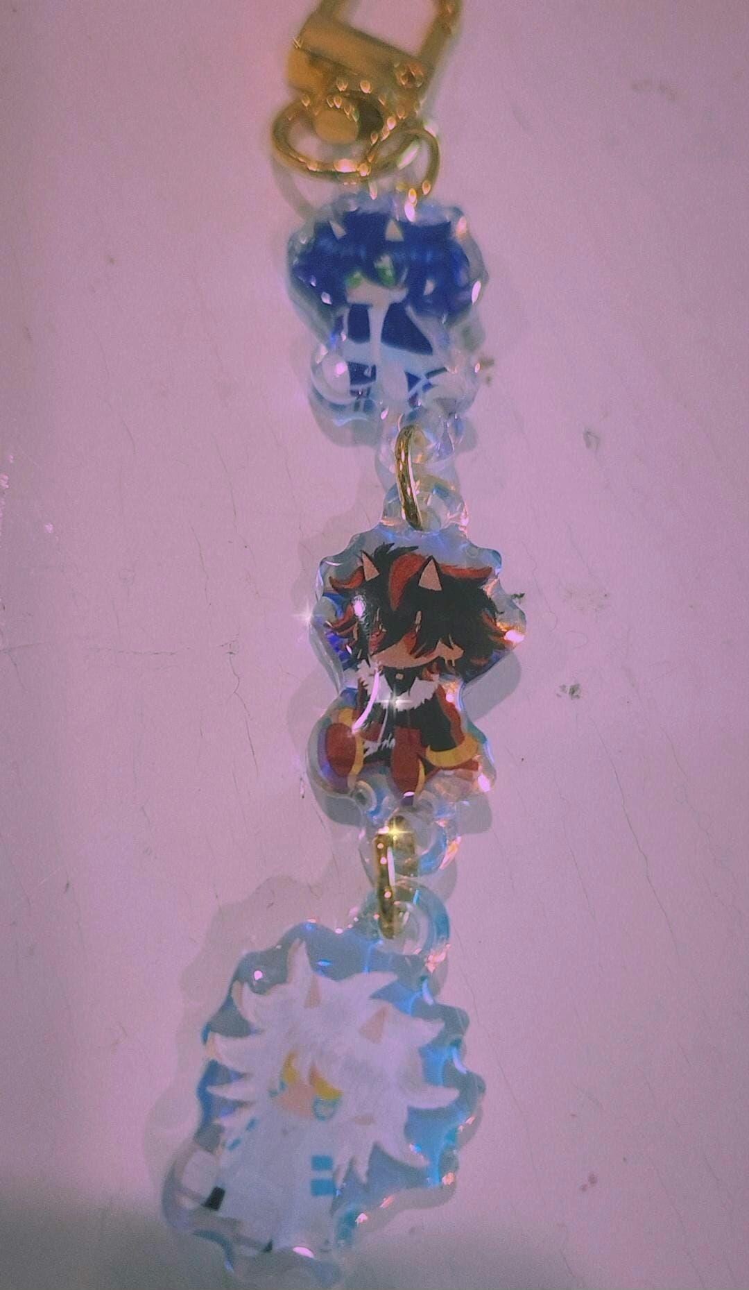 Linked (human) Hedgehog Keychain (sonic, Shadow, and Silver) - Etsy