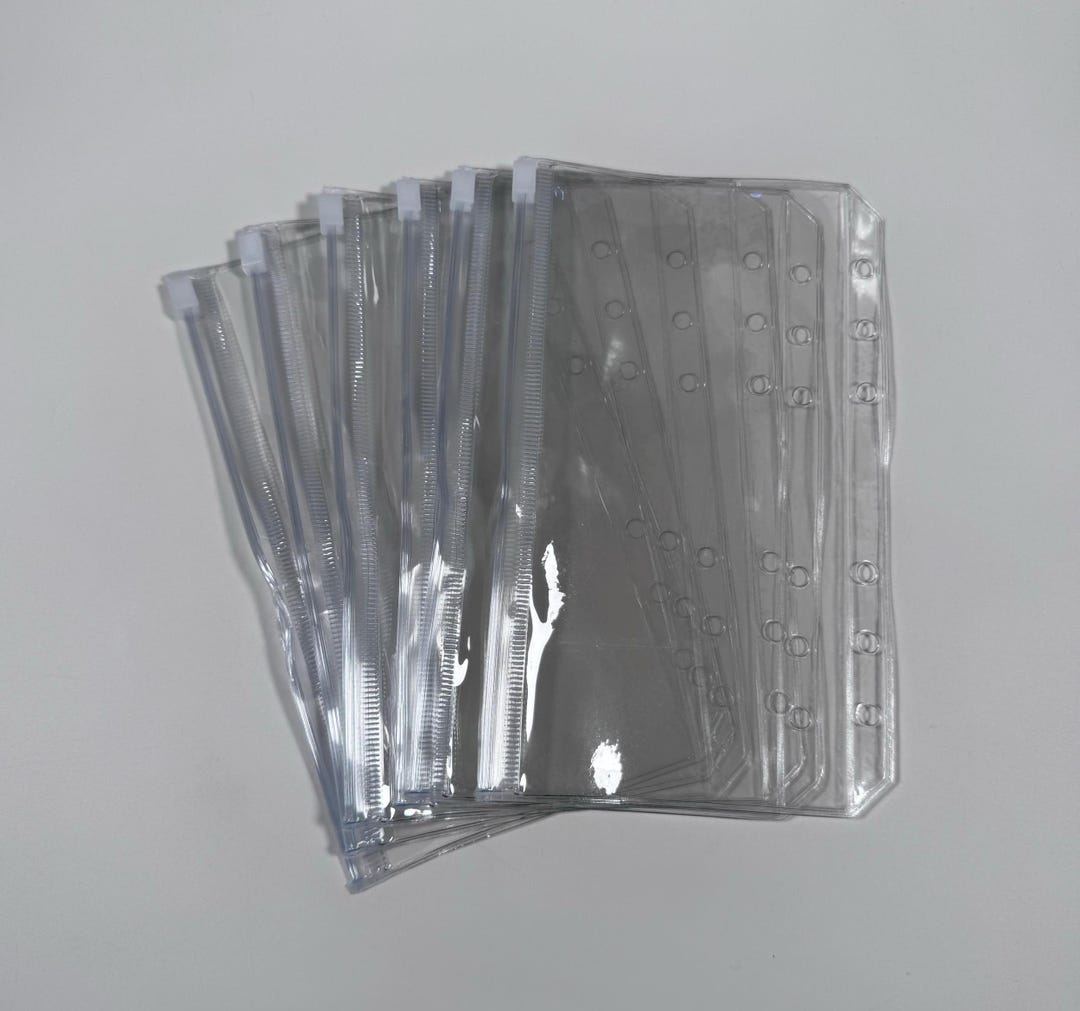 Transparent Zippered Envelopes Blank Set of 6 - Etsy