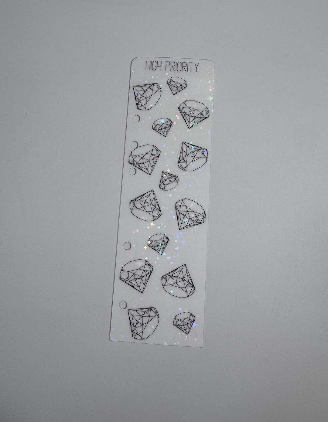 Diamonds | Bookmark for A6 Binders | Holographic | Laminated - Etsy