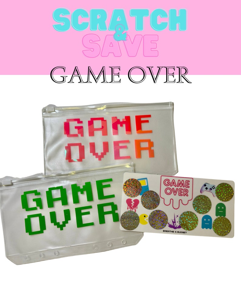 Game Over Scratch & Save Personal Size Savings Challenges Laminated ...