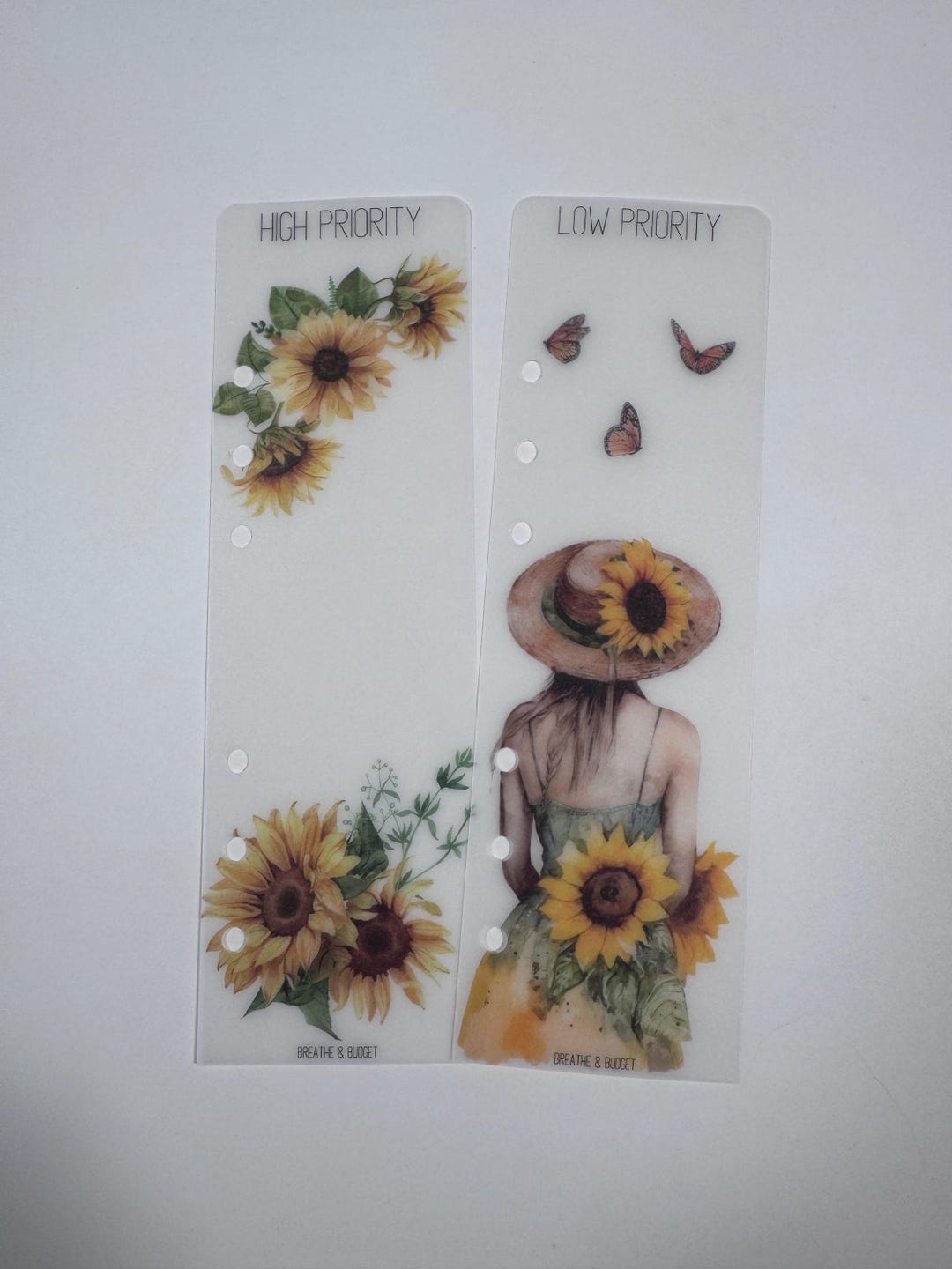 Sunflowers | Bookmark for A6 Binders | Matte | Laminated - Etsy