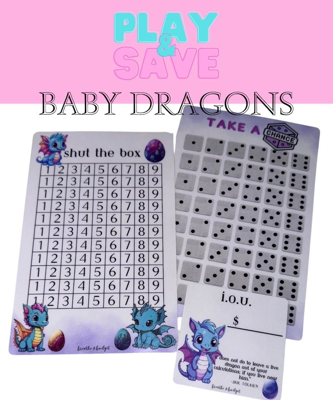 Dragon Savings Challenge Bundle | Shut the Box | Roll the Dice | Pair ...