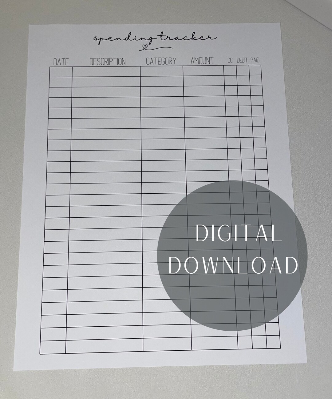 Spending Tracker | Online Shopping Tracker | Digital Download - Etsy