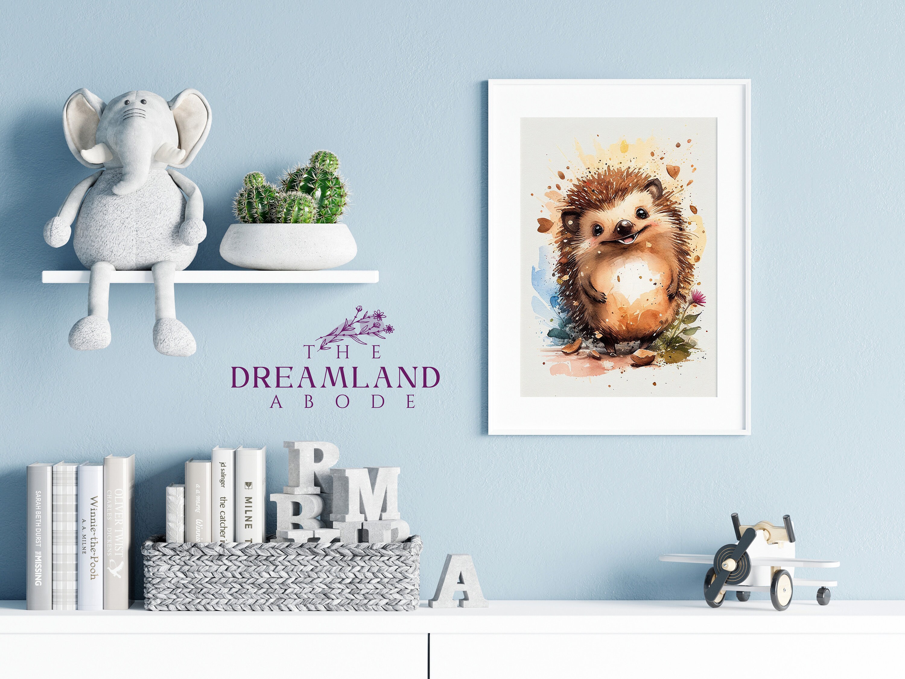 Hedgehog Printable Wall Art, Woodland Nursery Decor, Forest Animal ...