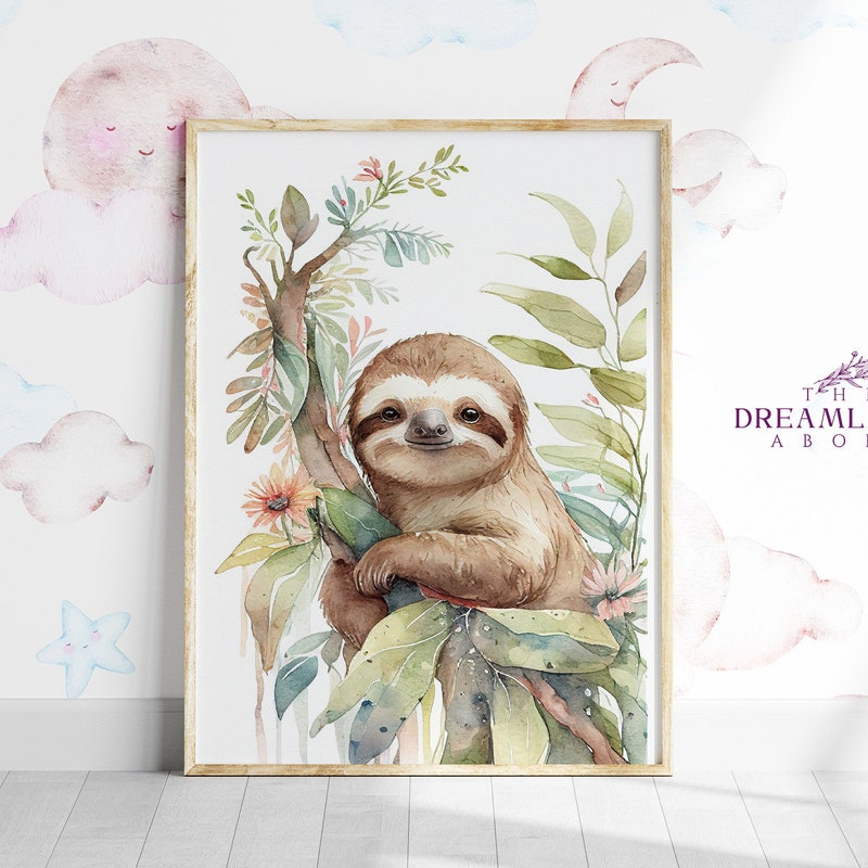 Sloth Art Print - Etsy