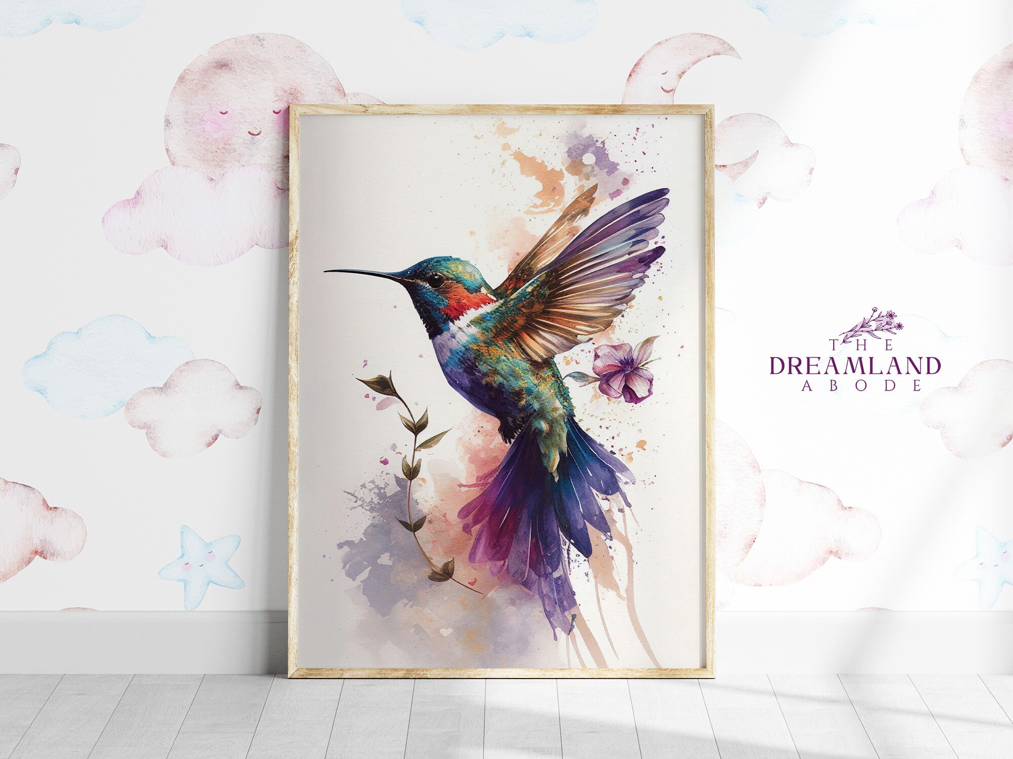 Hummingbird Art Print Hummingbird Printable Wall Art DIGITAL - Etsy