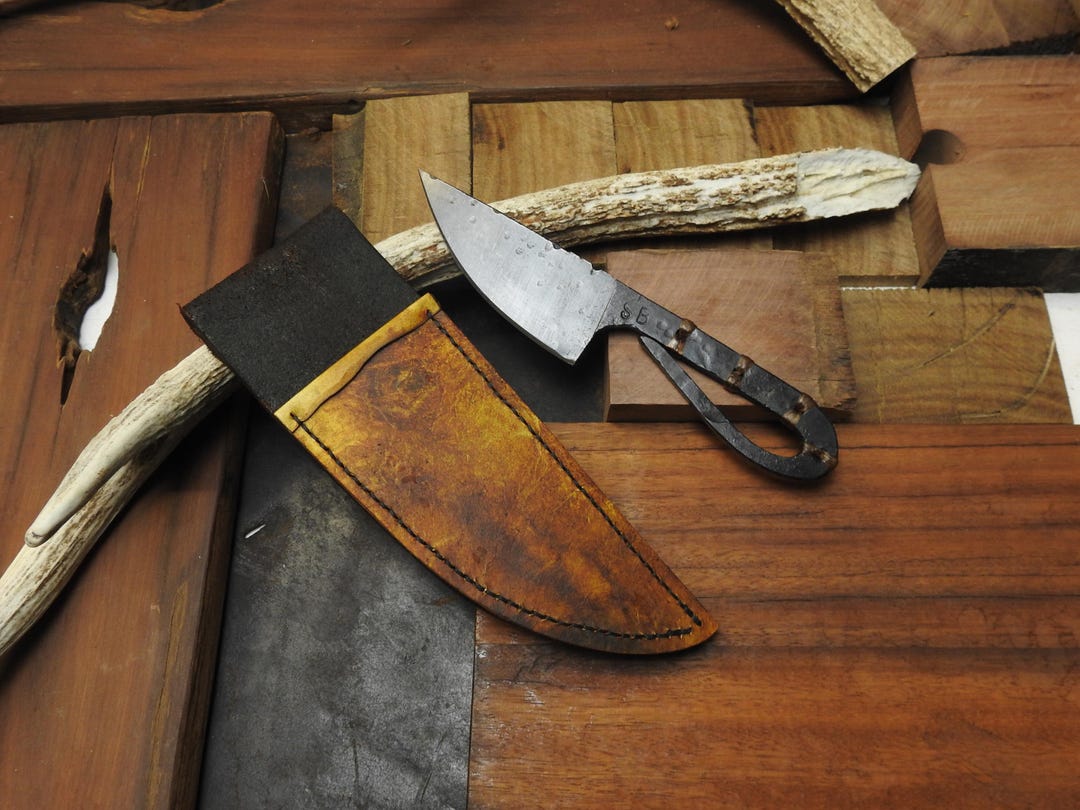 Blacksmith's Knife. Handmade Frontier Blade and Sheath. 1800s Period ...