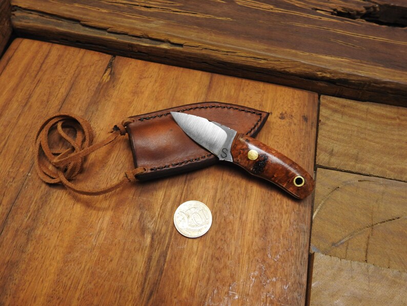 Neck Knife. Traditional Primitive Style Knife. Handmade. - Etsy