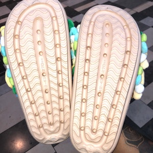 Rainbow Flower murakami Slides - Etsy