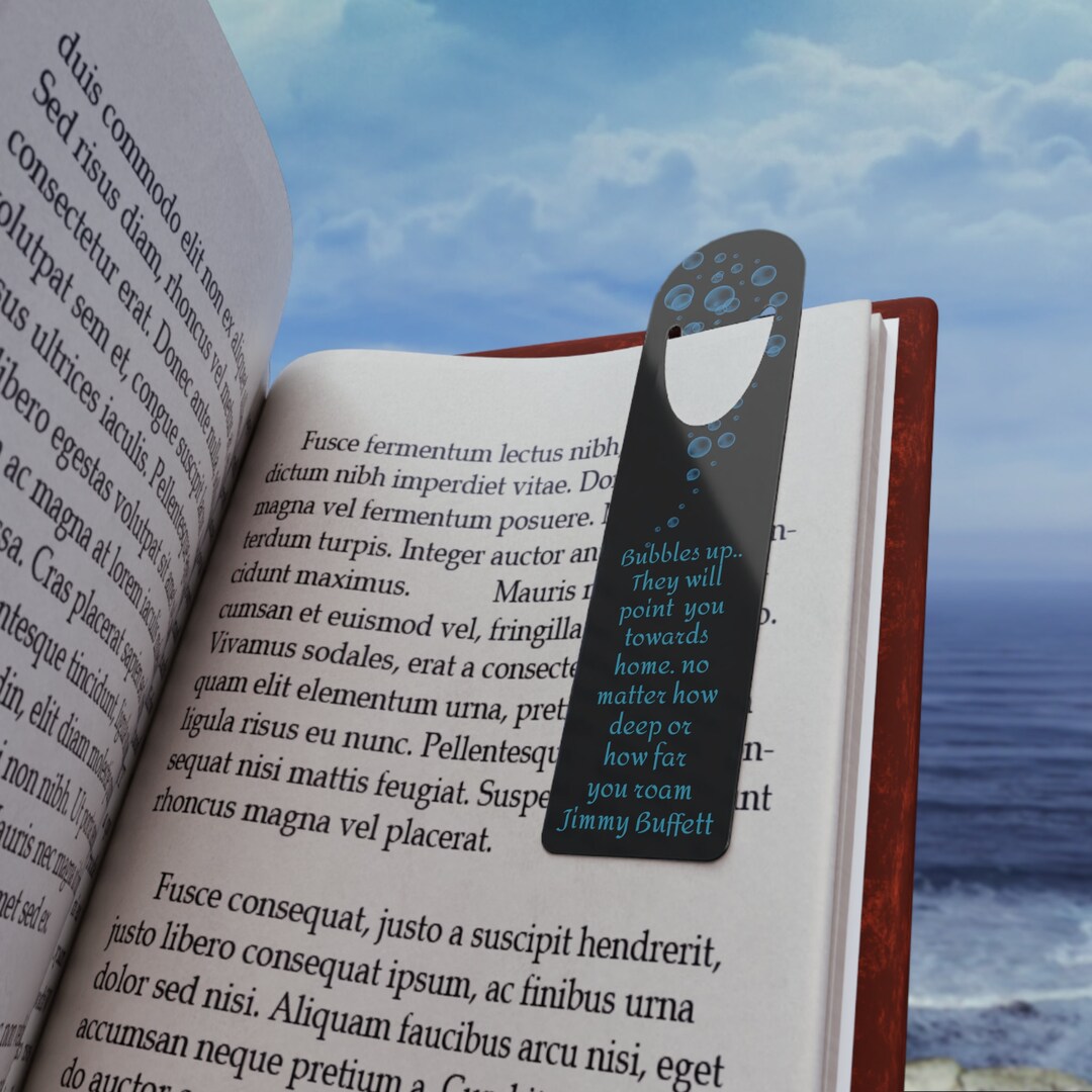 Bubbles up Bookmark, a Tribute to Jimmy Buffett - Etsy