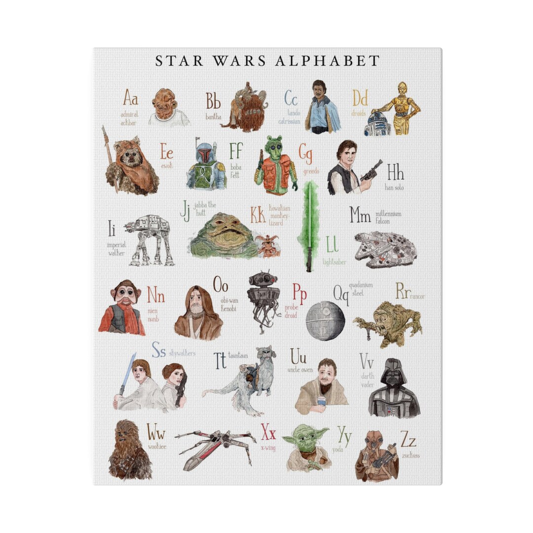 Star Wars Alphabet Adventure Canvas Print - Etsy