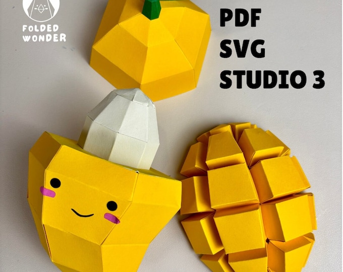 3D Fruit Papercraft, Kids Activities Page, Printable, Fruit Basket ...