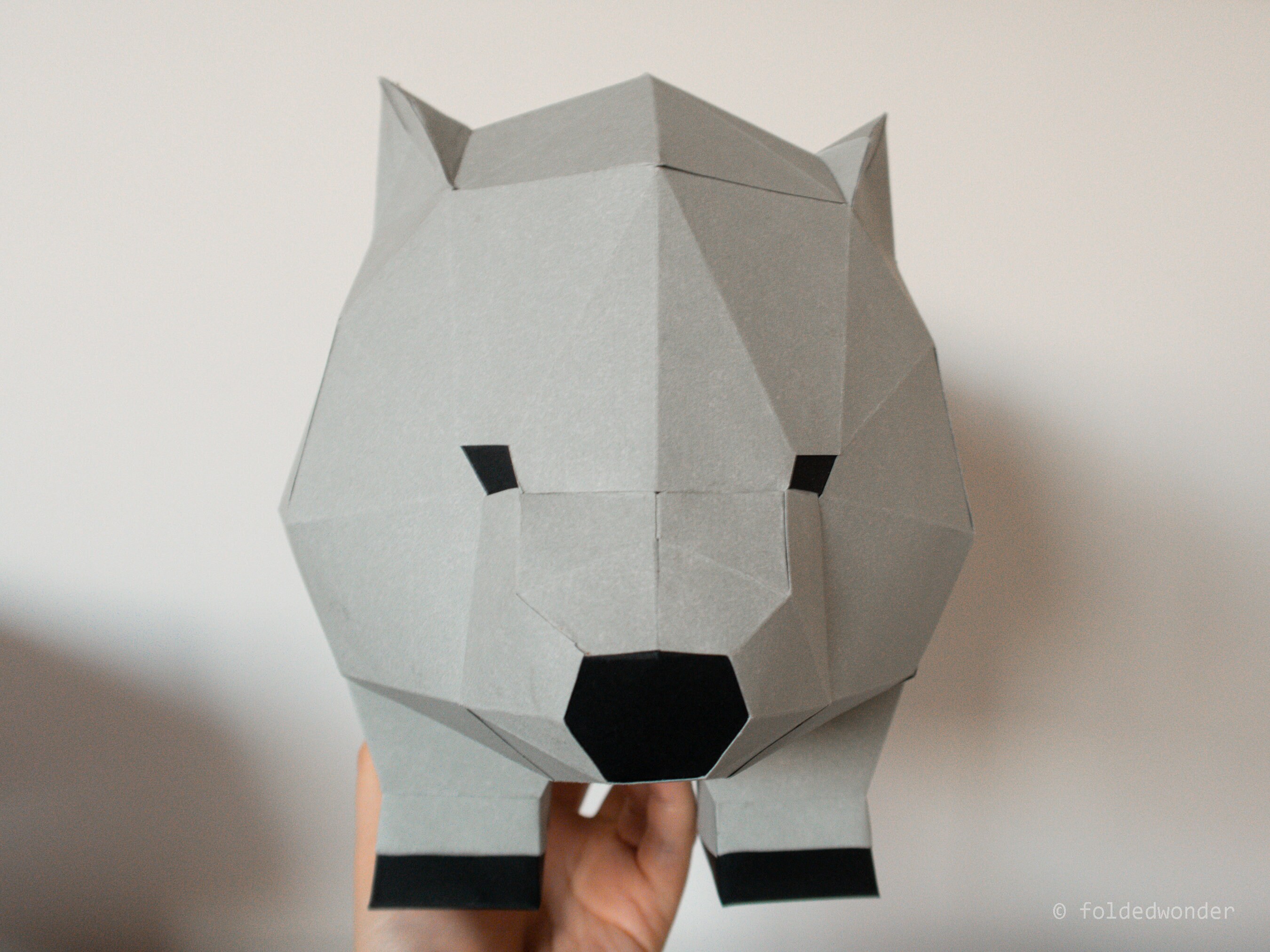 Cute Wombat and Cube Poop Papercraft Template, DIY Australian Animal ...