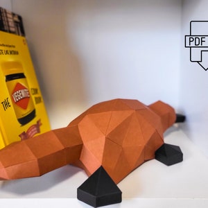 Platypus 3d Model Papercraft Template, Cute Australian Animal Origami ...