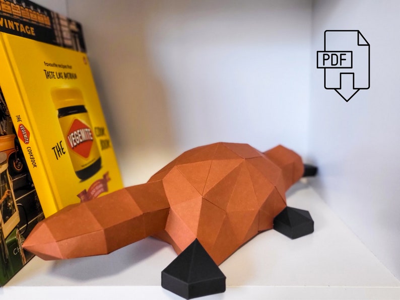 Platypus 3d Model Papercraft Template, Cute Australian Animal Origami ...
