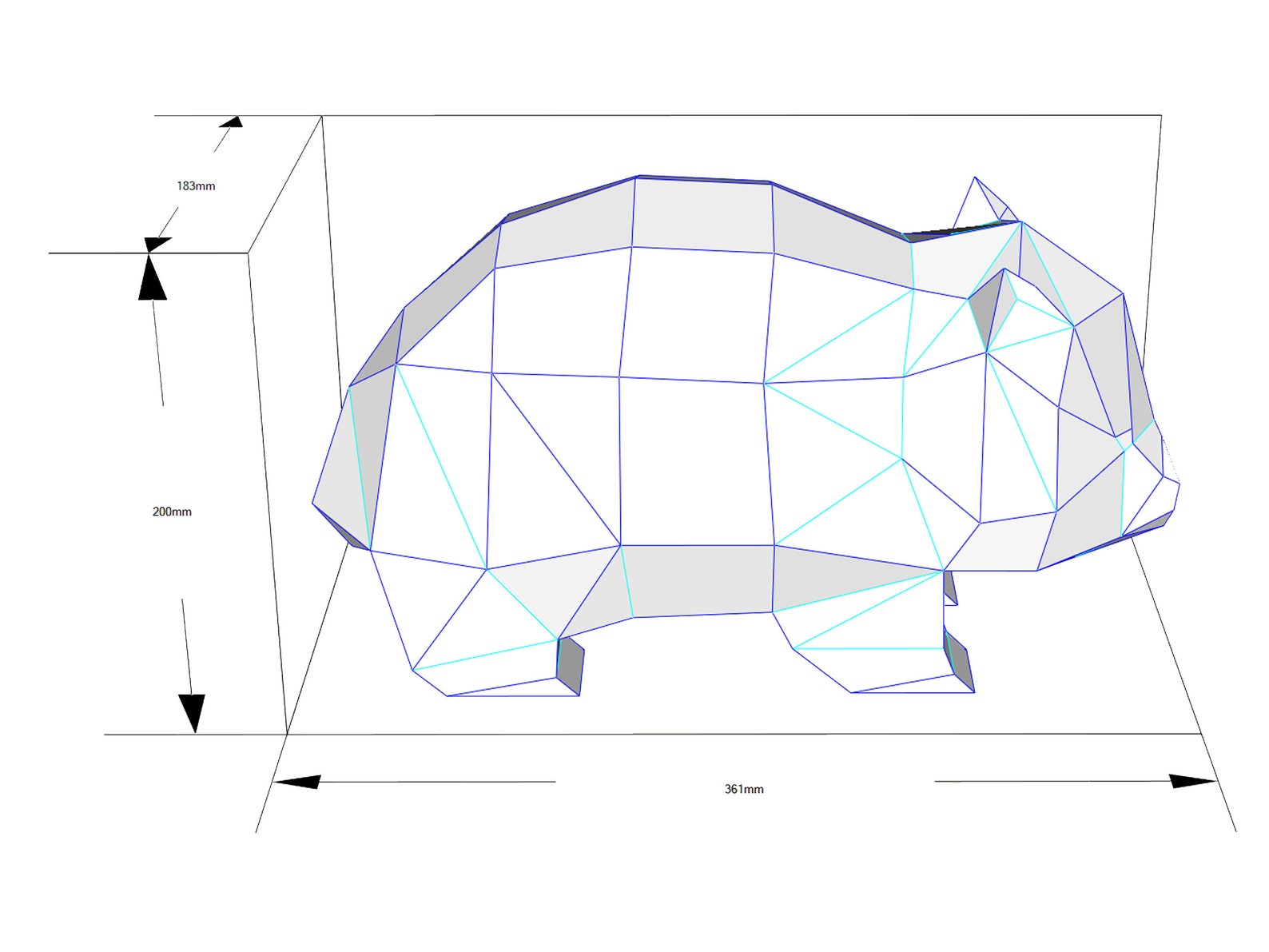 Cute Wombat and Cube Poop Papercraft Template, DIY Australian Animal ...