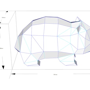 Cute Wombat and Cube Poop Papercraft Template, DIY Australian Animal ...