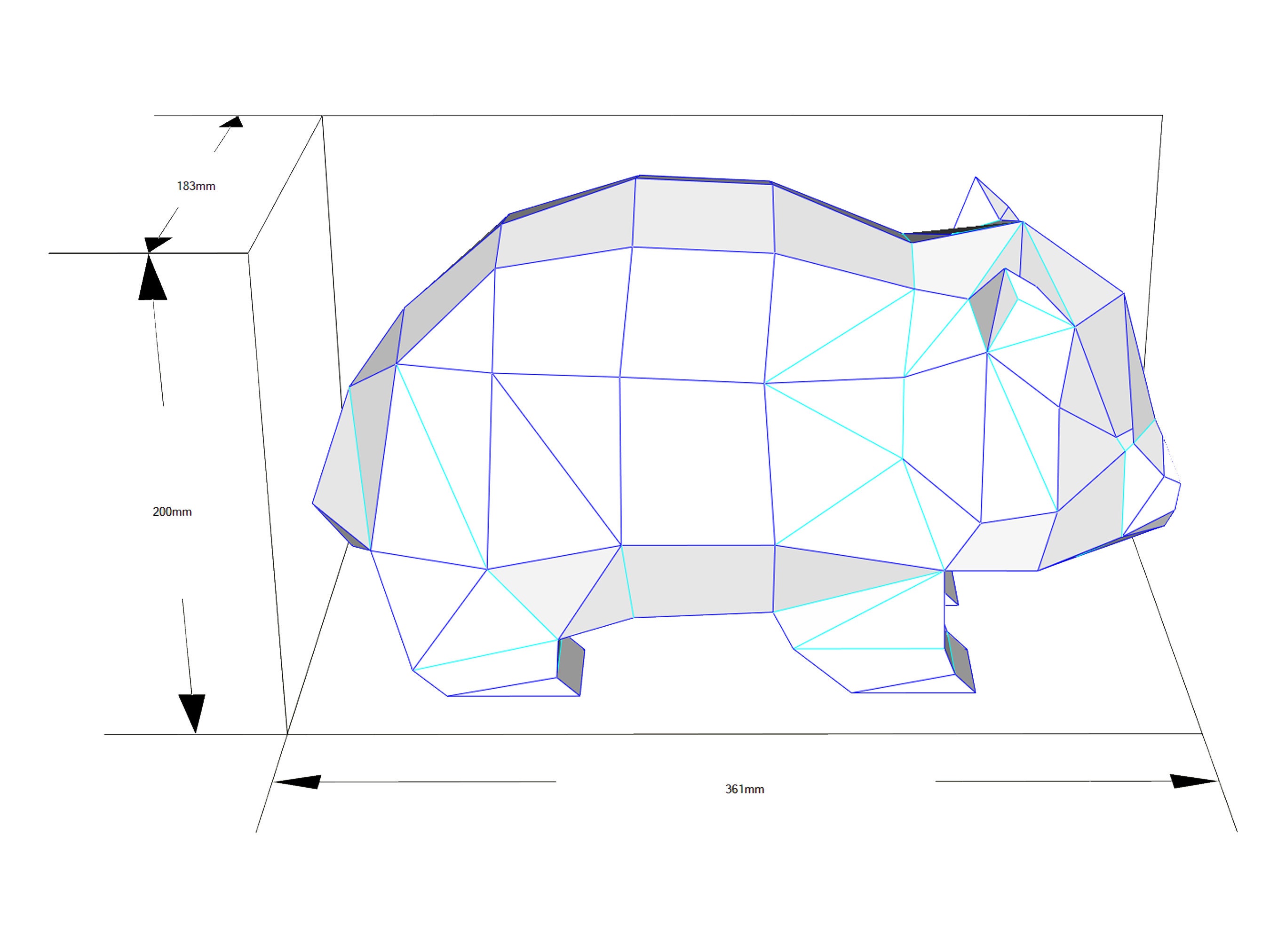 Cute Wombat and Cube Poop Papercraft Template, DIY Australian Animal ...