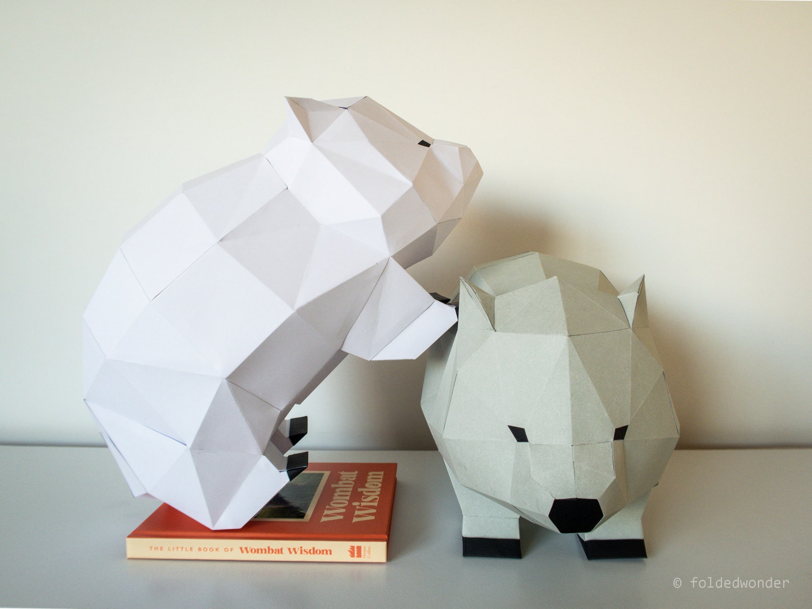 Cute Wombat and Cube Poop Papercraft Template, DIY Australian Animal ...